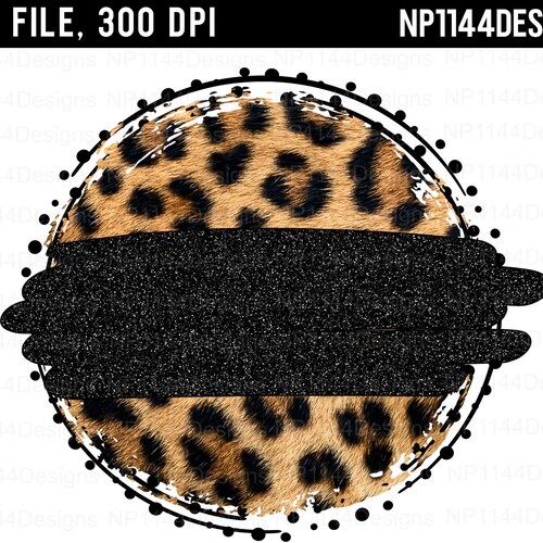 Leopard Circle Background Bundle PNG Glitter Leopard Print - Etsy