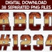 Basketball Maroon and Gold Glitter Alphabet Bundle PNG, Sublimation ...