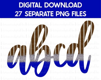 Royal Blue Alphabet | Etsy