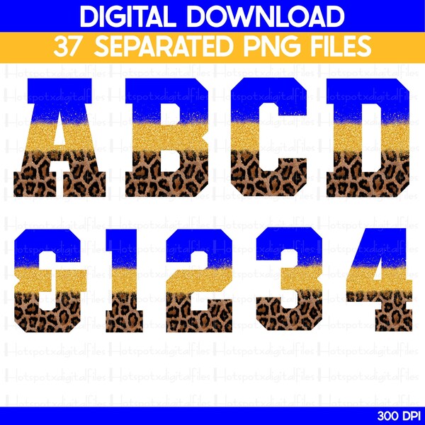 Yellow and Blue Varsity Letters - Etsy