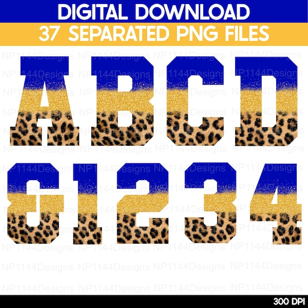 Royal Blue and Gold Letters - Etsy