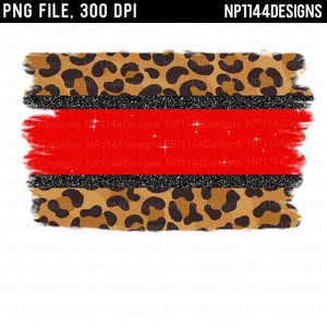 Leopard Backsplash PNG, Red Black Glitter Leopard Print Frame ...