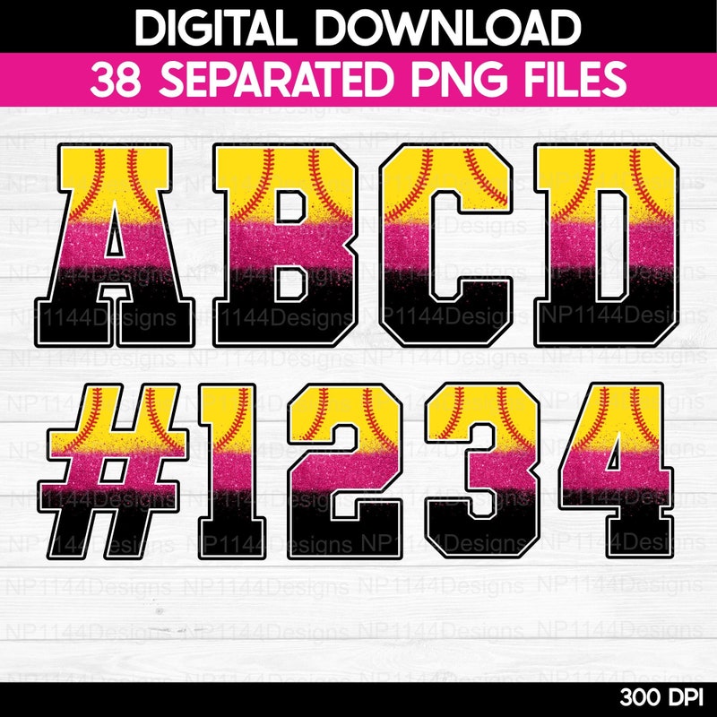 Softball Letters - Etsy