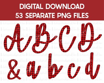 Buffalo Plaid Sublimation Alphabet Sublimation Letters A-Z - Etsy