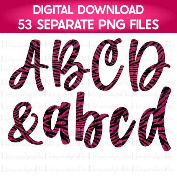 Zebra Print Letters - Etsy