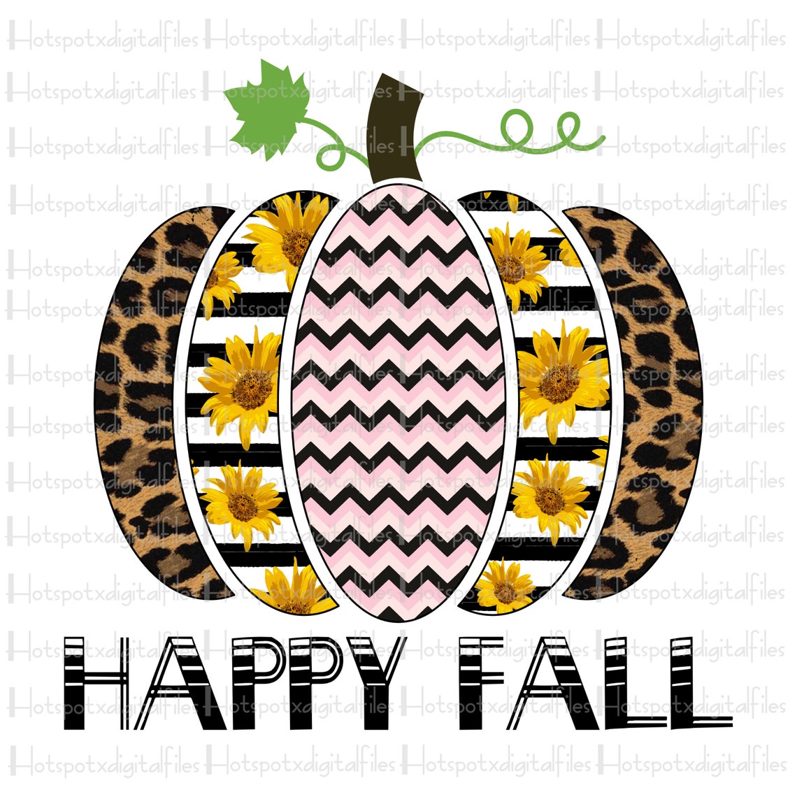Happy Fall PNG sublimation designs downloads leopard | Etsy
