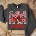 Football Mom PNG: Red Team Spirit, Distressed, Sublimation Design ...