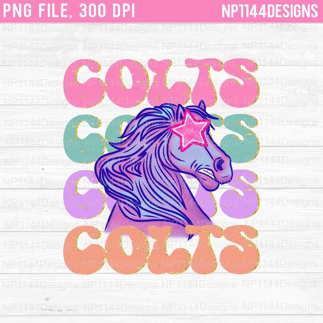 Colts Preppy Mascot PNG: Pink, School Mascot, Groovy Star Eyes ...