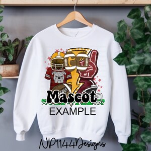 Maroon and Gold Football PNG: Go Team Spirit, Sublimation Design ...