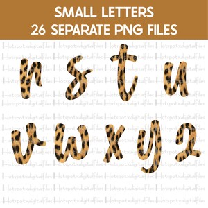 Cheetah Print Full 53 Alphabet Bundle PNG, Sublimation Elements ...