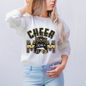 Cheer Mom PNG, Black and Gold Team Colors, Cheer Sublimation Design ...