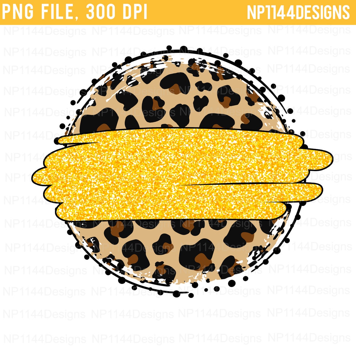 Leopard Circle Background Bundle PNG Glitter Leopard Print - Etsy