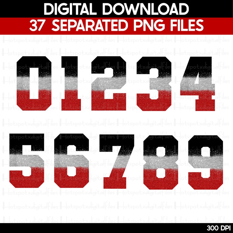 Glitter Letters Black Red and Silver Alphabet Bundle - Etsy