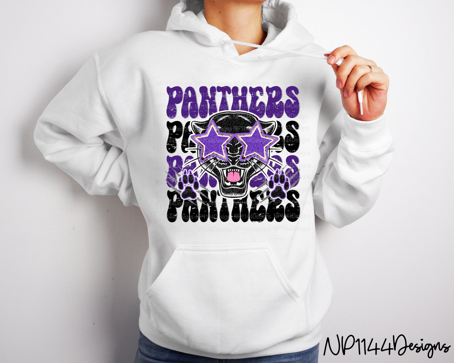 Panthers Preppy Mascot PNG: Purple Team Spirit, School Mascot ...
