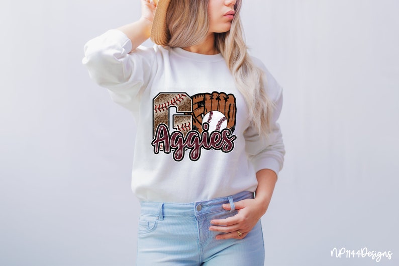 Go Aggies Baseball PNG Leopard Baseball Sublimation Design - Etsy