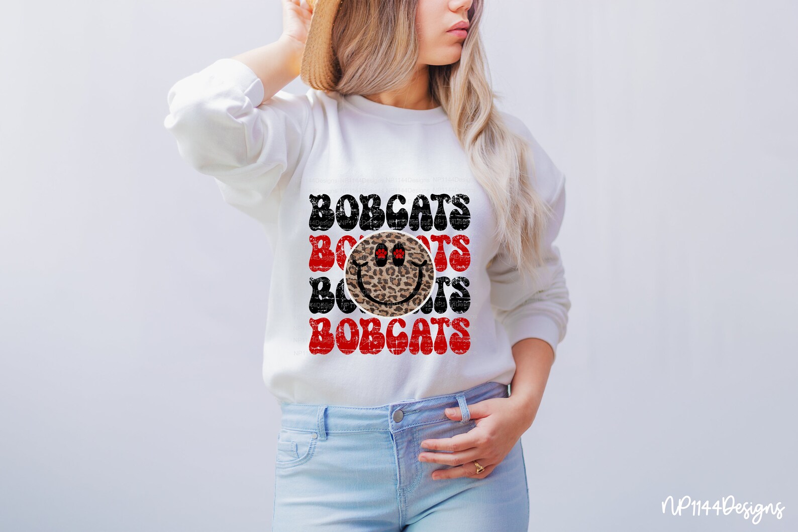 Bobcats Black and Red PNG School Mascots Retro Sublimation - Etsy