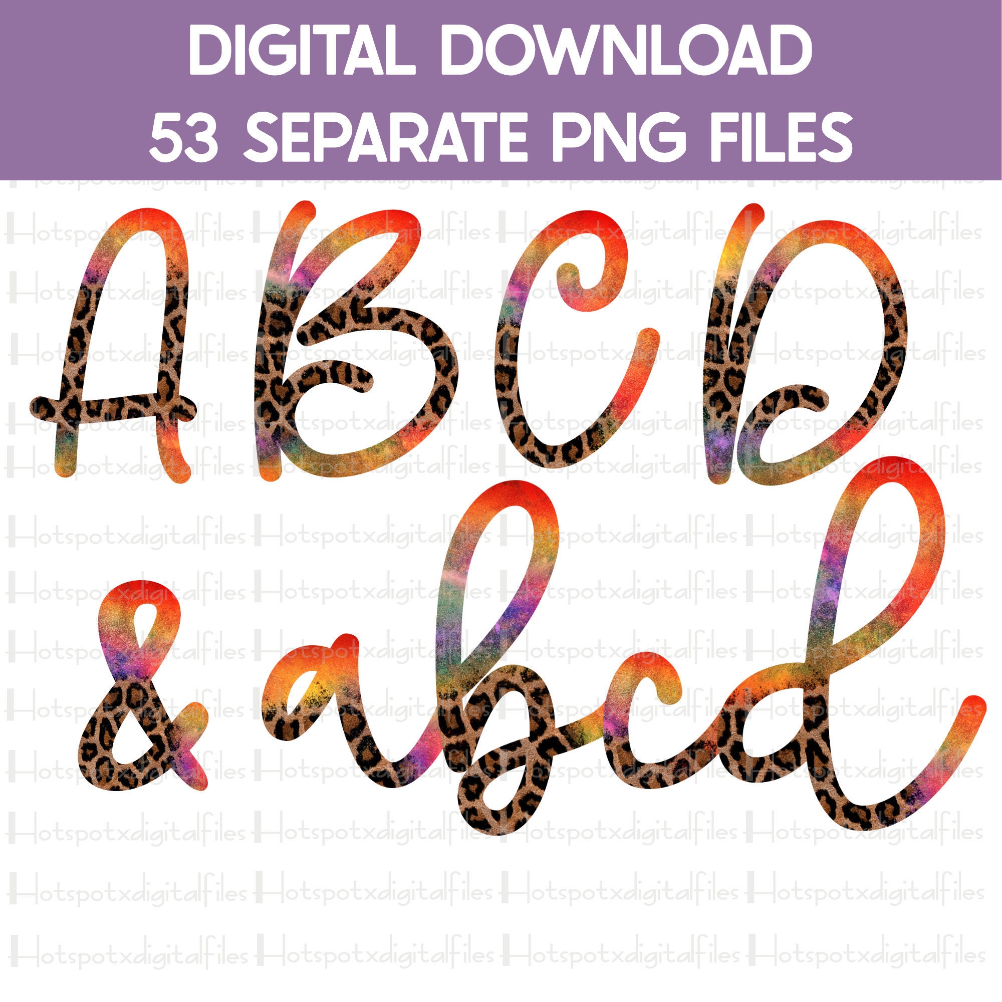 Papercraft Clip Art & Image Files Craft Supplies & Tools Leopard Alpha ...