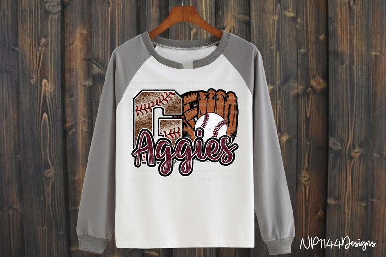 Go Aggies Baseball PNG Leopard Baseball Sublimation Design - Etsy