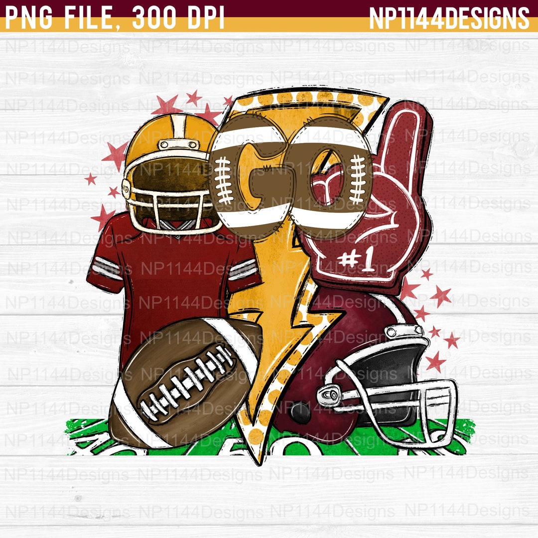 Go Football PNG, Maroon and Gold Team Spirit, Add Own Mascot Team ...