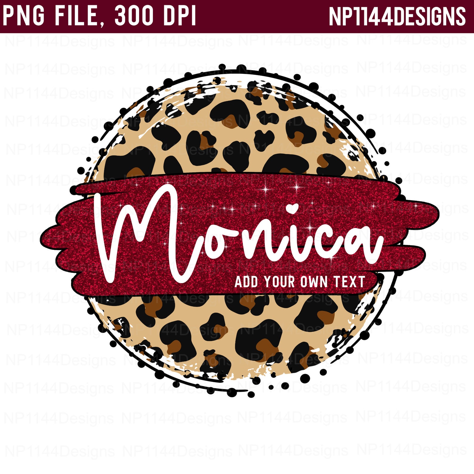 Leopard Circle Background Bundle PNG Glitter Leopard Print - Etsy