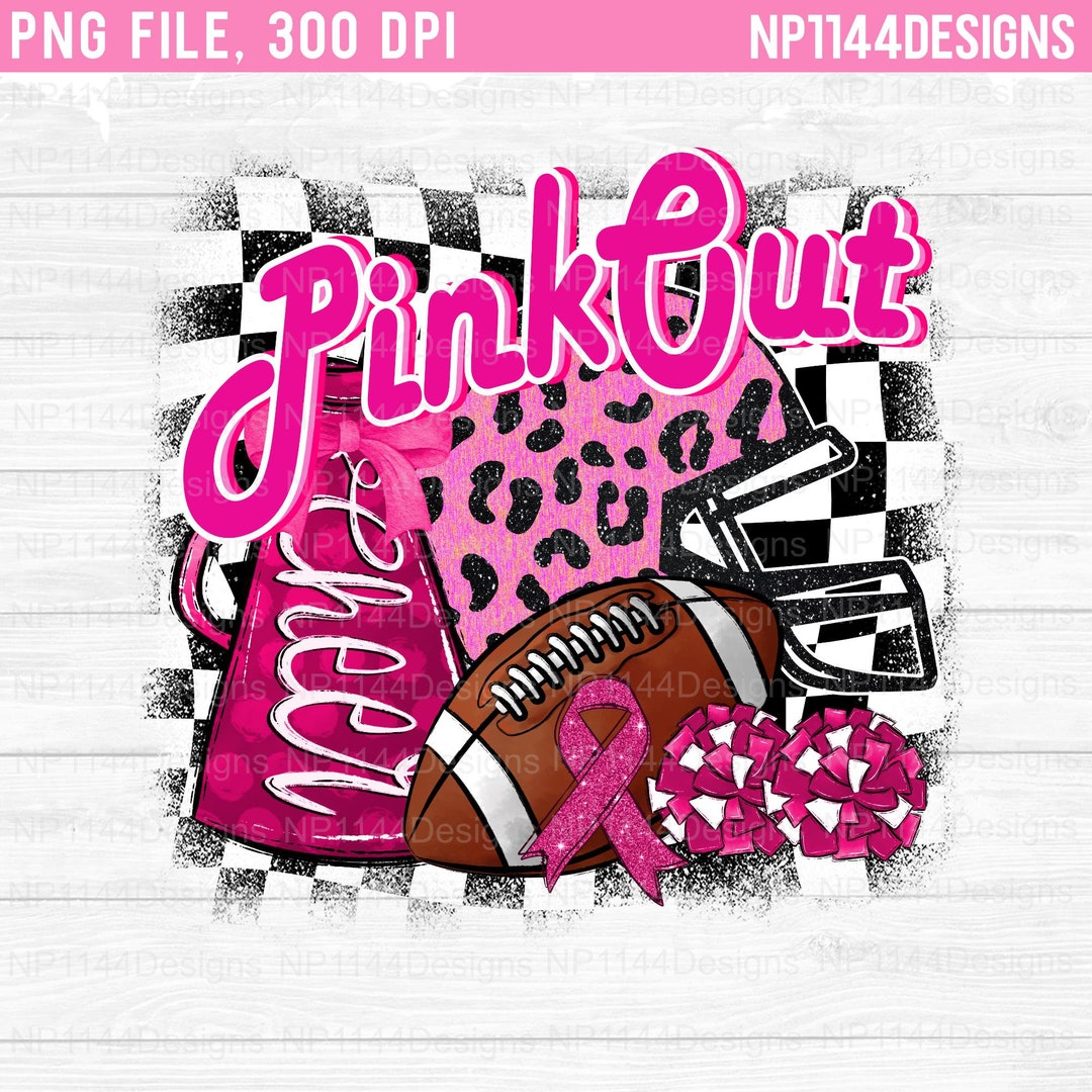 Pink Out PNG, Breast Cancer Awareness Sublimation Design, Pink Ribbon ...