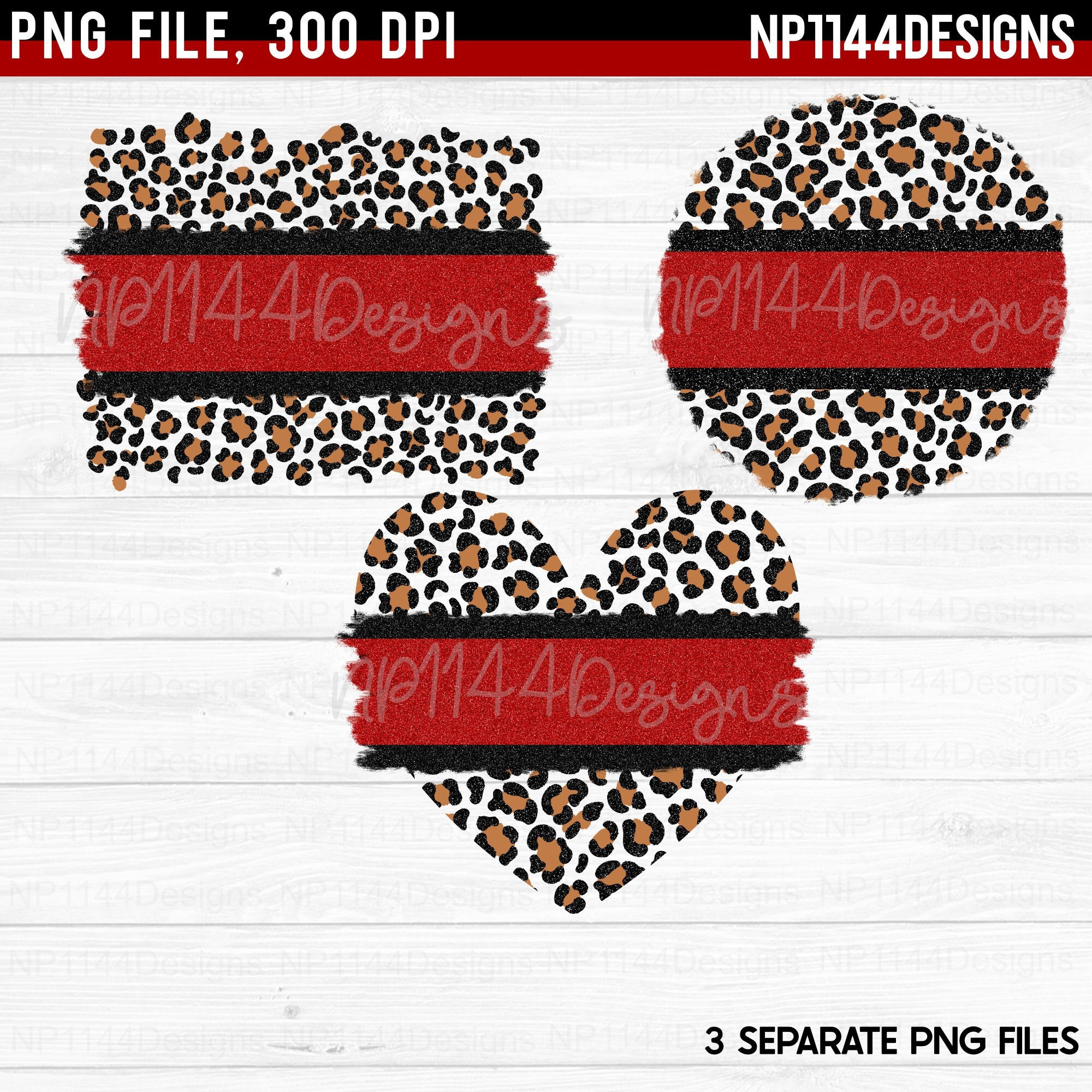 Leopard Print PNG Backgrounds: Red Glitter, School Spirit (digital ...