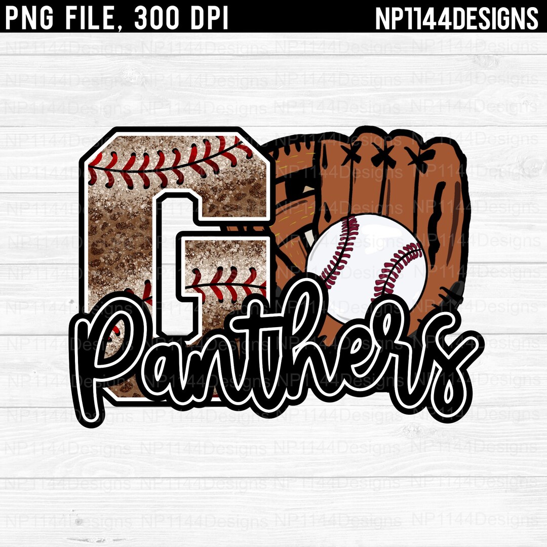 Go Panthers Baseball PNG: Leopard Sublimation Design (digital Download ...