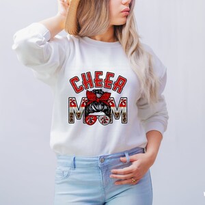 Cheer Mom PNG Red and White/silver Team Colors Leopard Print - Etsy