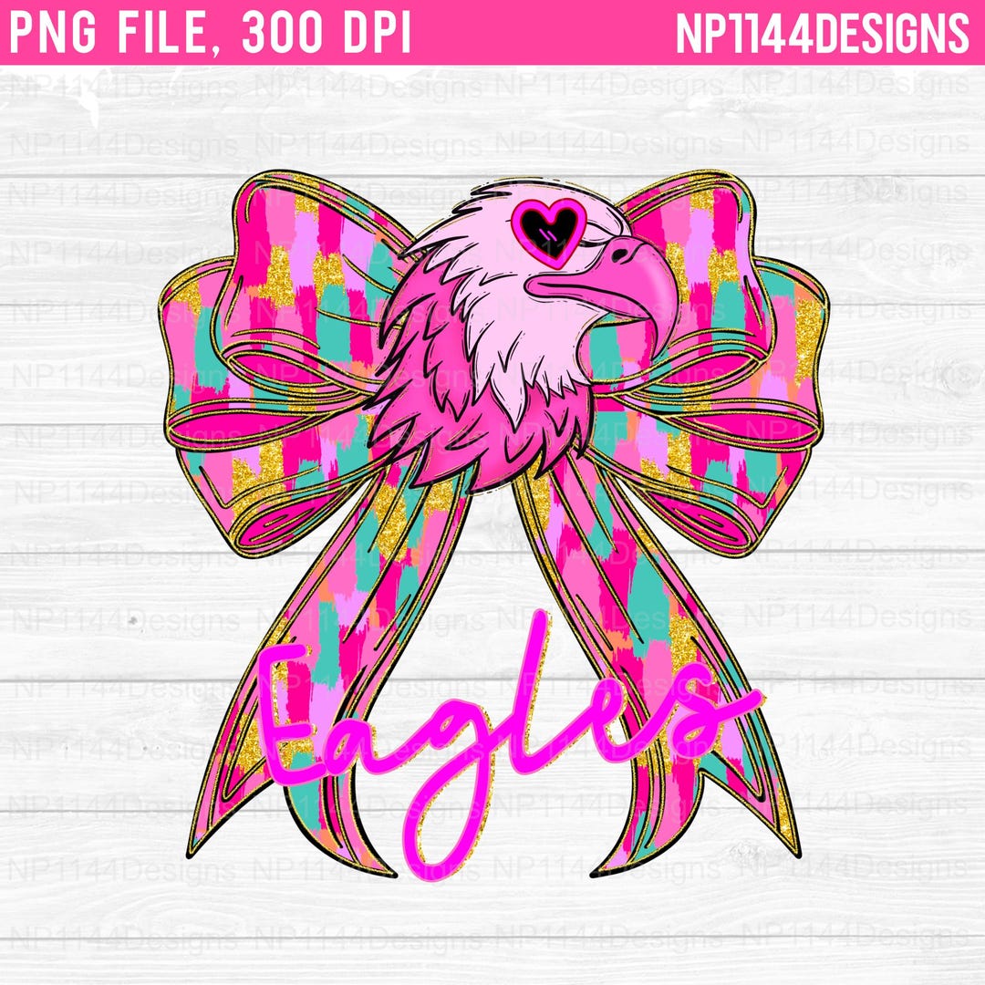 Eagles Preppy Mascot PNG, Coquette Mascot, School Mascot Sublimation ...