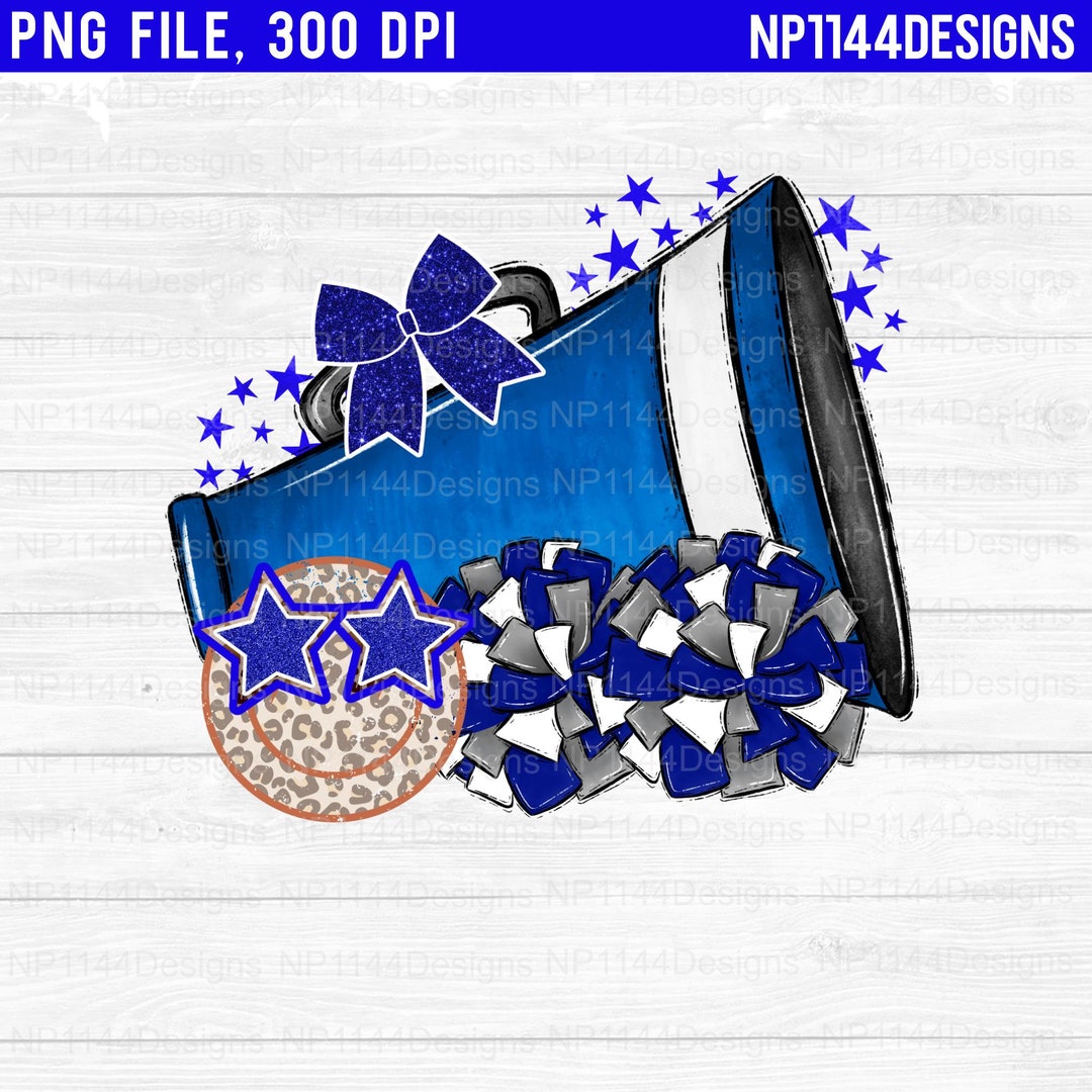 Blue Cheer PNG: Preppy Cheer, Sublimation Design (digital Download) - Etsy