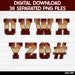 Basketball Maroon and Gold Glitter Alphabet Bundle PNG, Sublimation ...