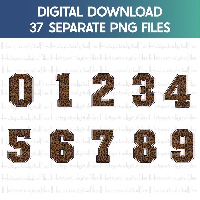 Leopard Print Alphabet Bundle PNG Sport Letters Sublimation | Etsy