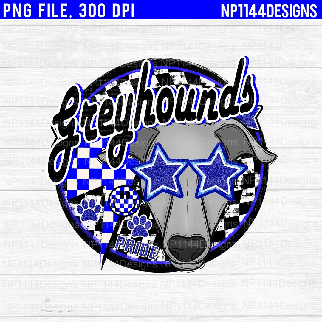Greyhounds Preppy Mascot PNG: Royal Blue Team Spirit, School Mascot ...