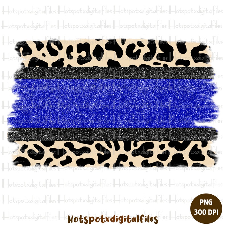 Royal Blue Black Glitter Leopard Print Frame/background - Etsy