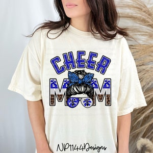 Cheer Mom PNG, Royal Blue and White/silver Team Colors, Cheer ...