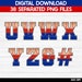 Baseball Alphabet Bundle PNG, Blue and Red Team Colors, Sublimation ...