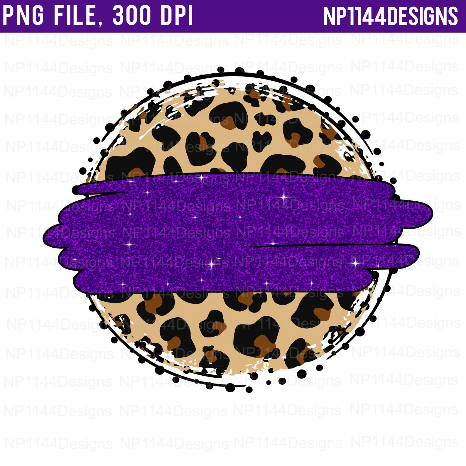Leopard Circle Background Bundle PNG Glitter Leopard Print - Etsy