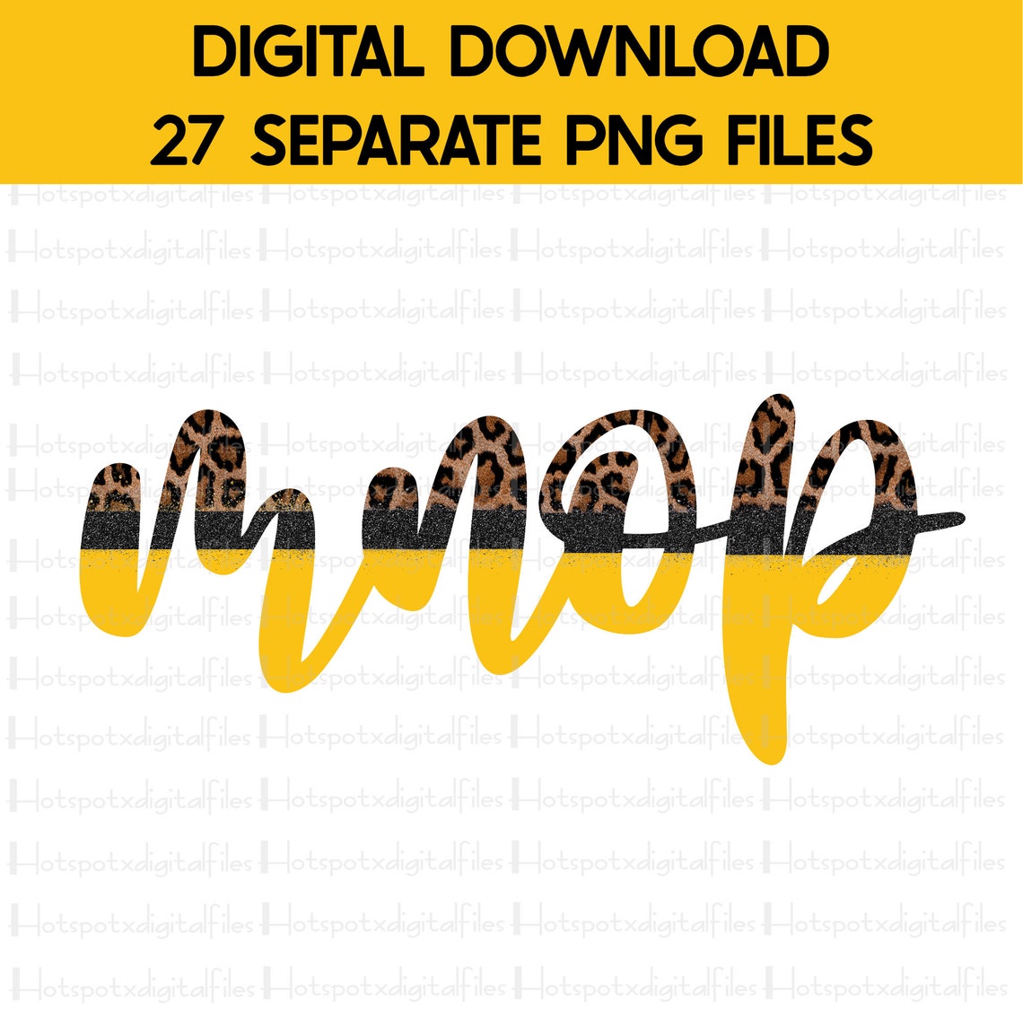 Yellow Black Glitter Leopard Print Alphabet Bundle | Etsy