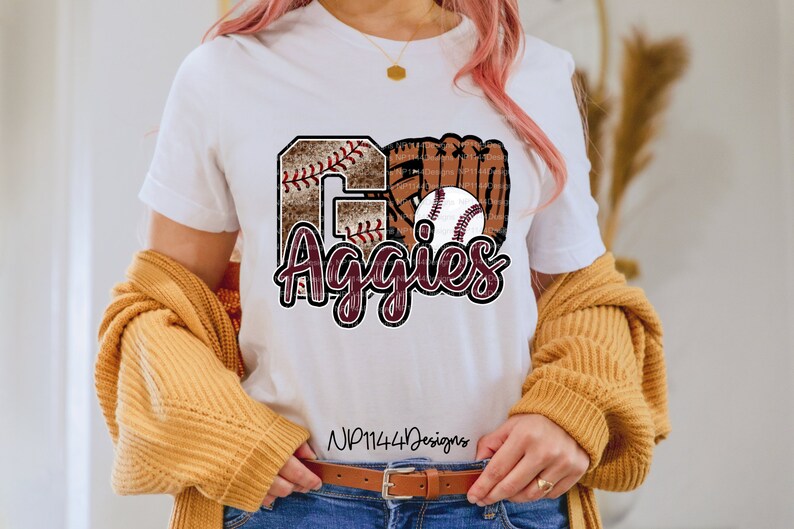 Go Aggies Baseball PNG Leopard Baseball Sublimation Design - Etsy