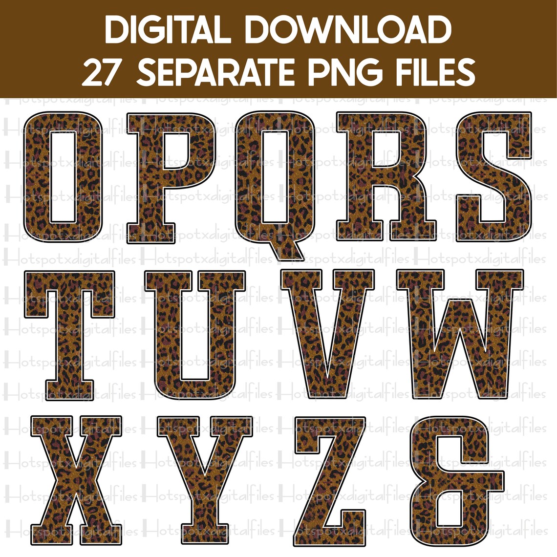 Leopard Print Sport Letters Alphabet Bundle PNG Sublimation - Etsy