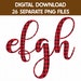Red Buffalo Plaid Alphabet Bundle, Sublimation Handwritten Letters PNG ...