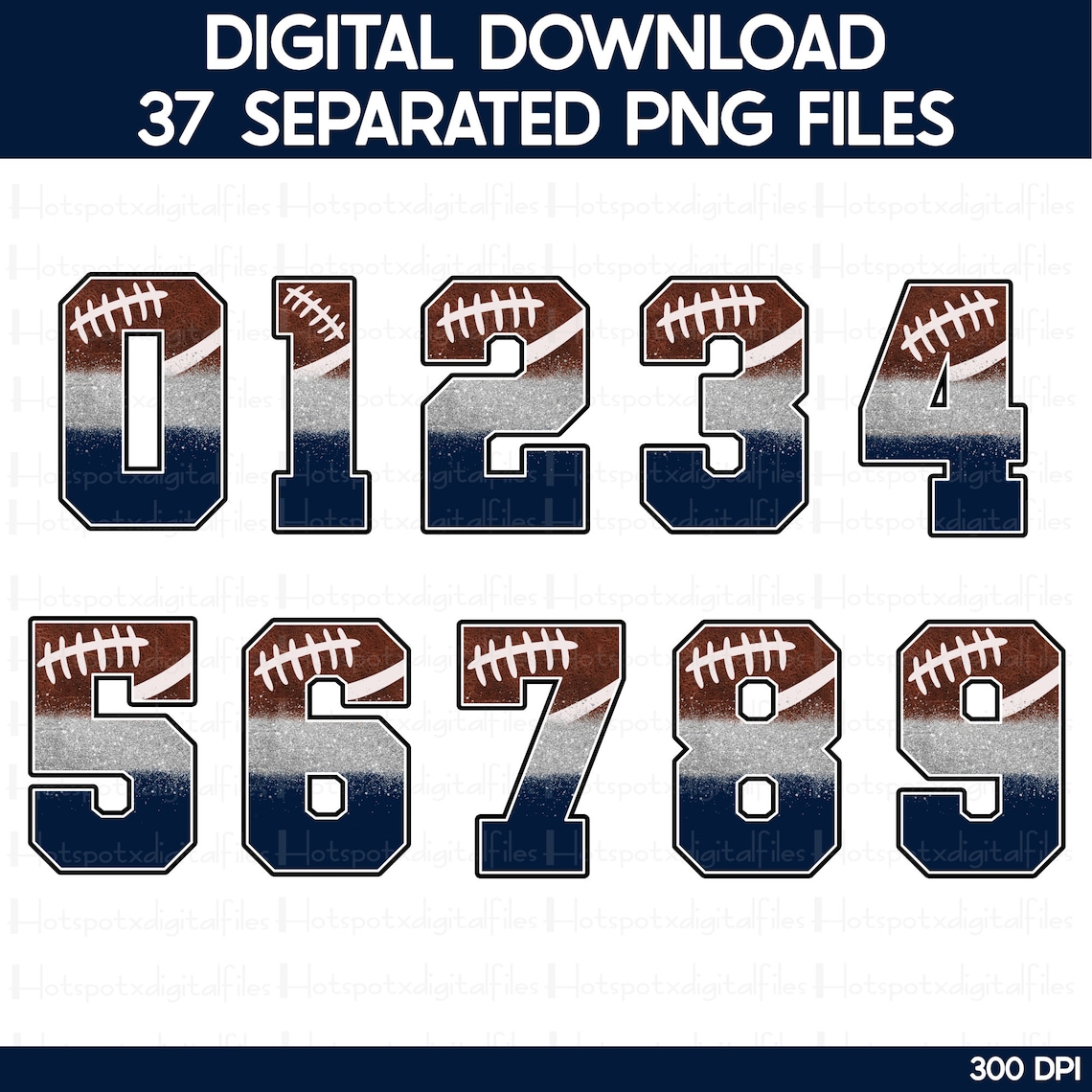 Football Alphabet PNG Bundle: Navy Blue Team Spirit, Varsity Letters ...