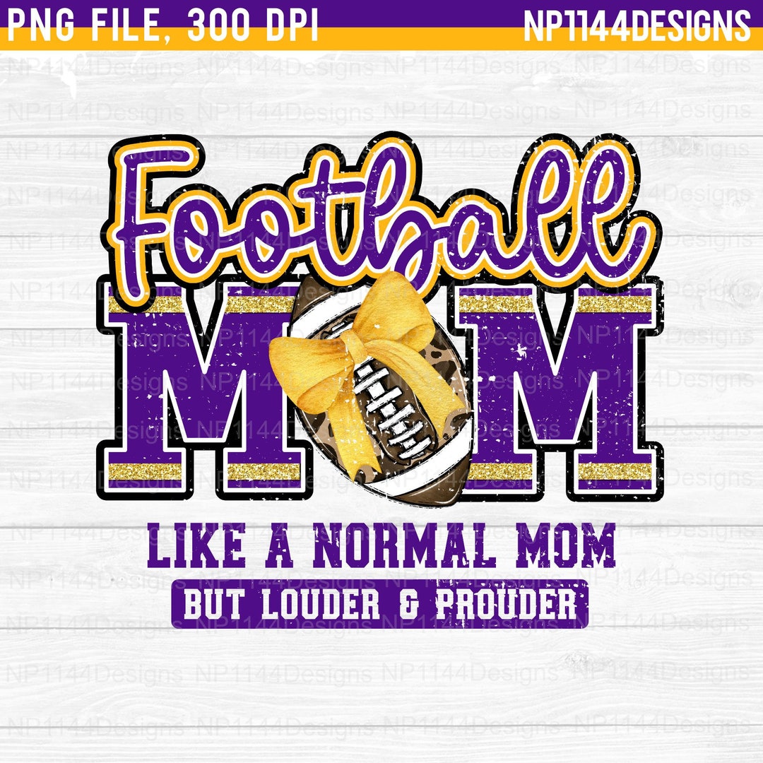 Football Mom PNG, Purple and Gold Team Spirit, Leopard Football ...