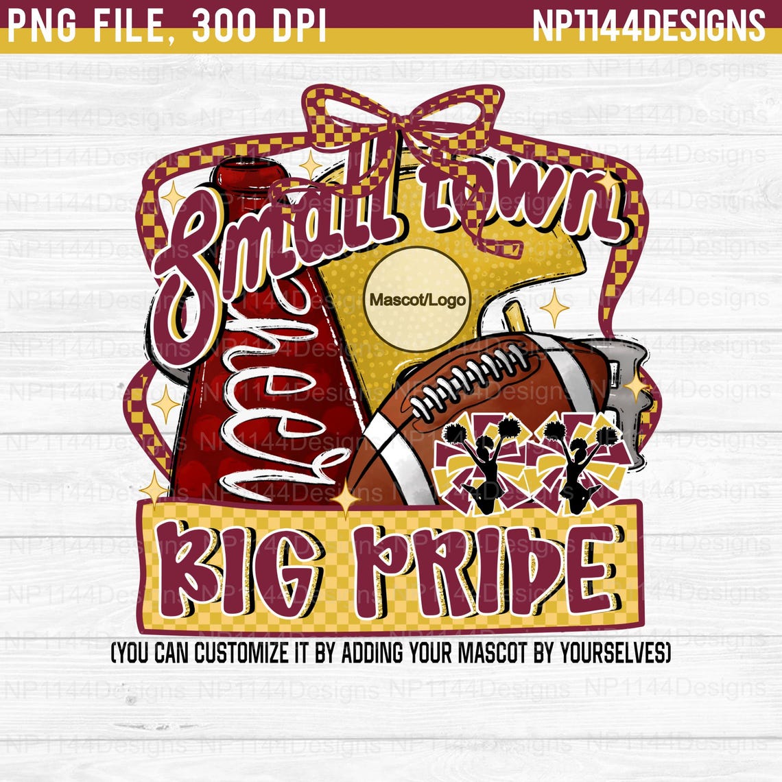 Team Spirit PNG: Maroon and Gold, Small Town Big Pride, Coquette ...
