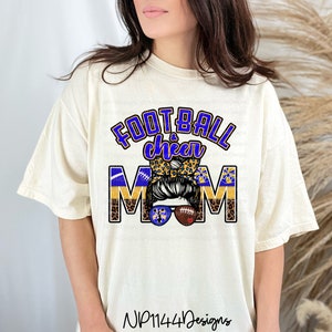 Football & Cheer Mom PNG: Royal Blue and Gold Team Spirit, Sublimation ...