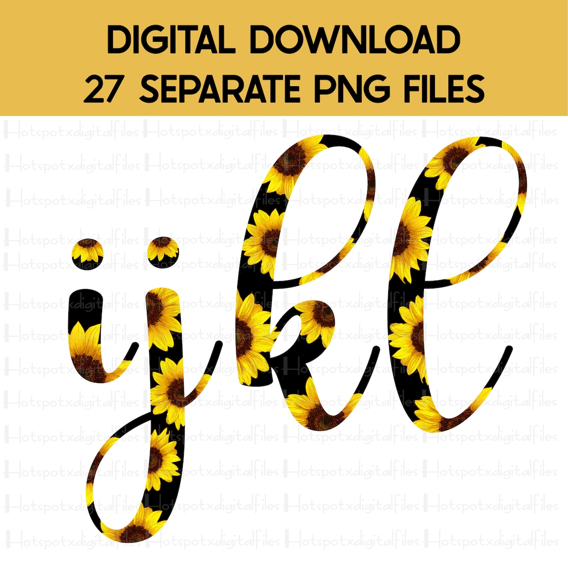 Sunflower Alphabet Bundle PNG Sunflower Letters Sublimation - Etsy ...