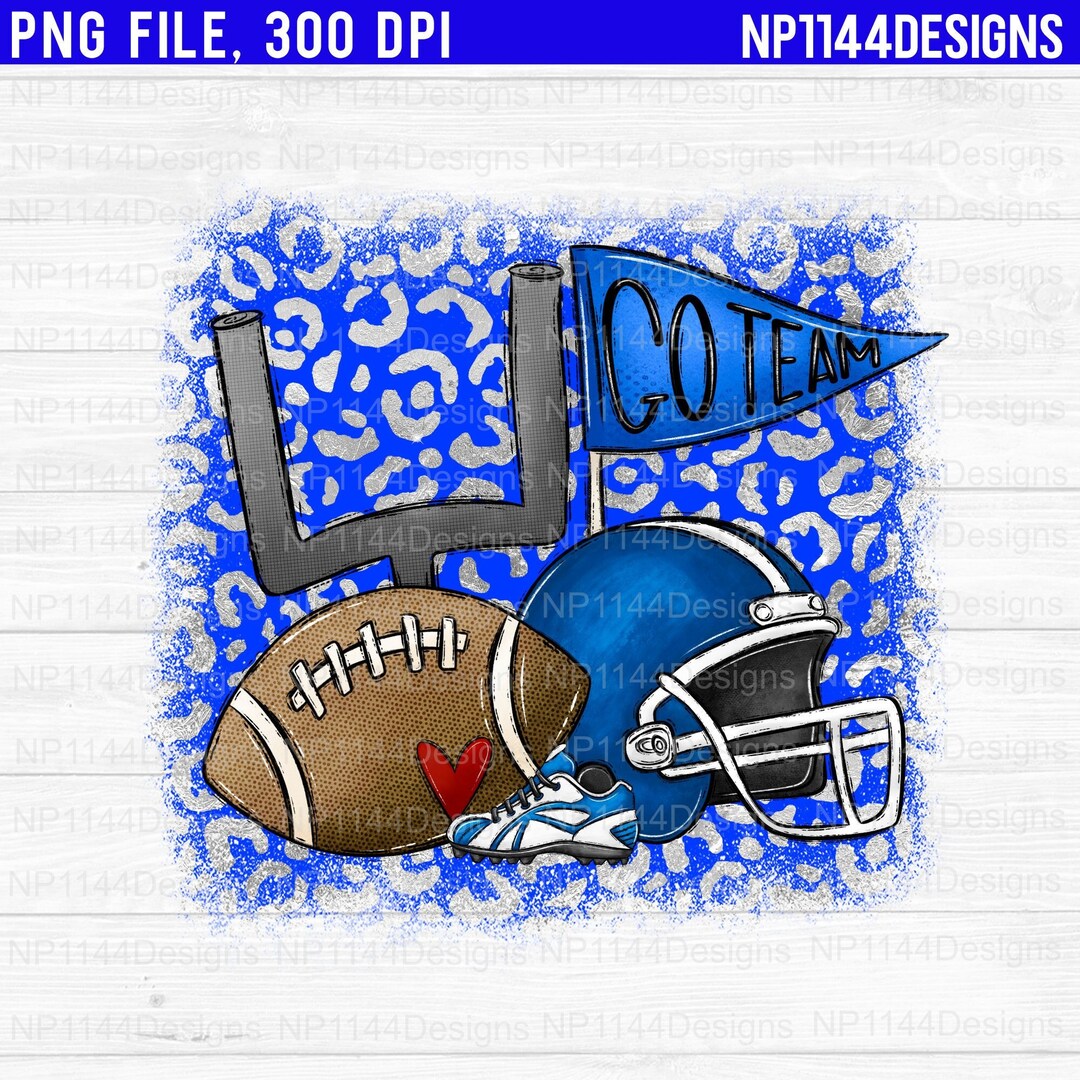 Go Football PNG, Red, Blue White Black Team Spirt, Leopard Football ...