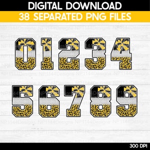 Cheer Black and Yellow Gold Alphabet Bundle PNG, Cheer Sublimation ...