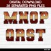 Basketball Maroon and Gold Glitter Alphabet Bundle PNG, Sublimation ...