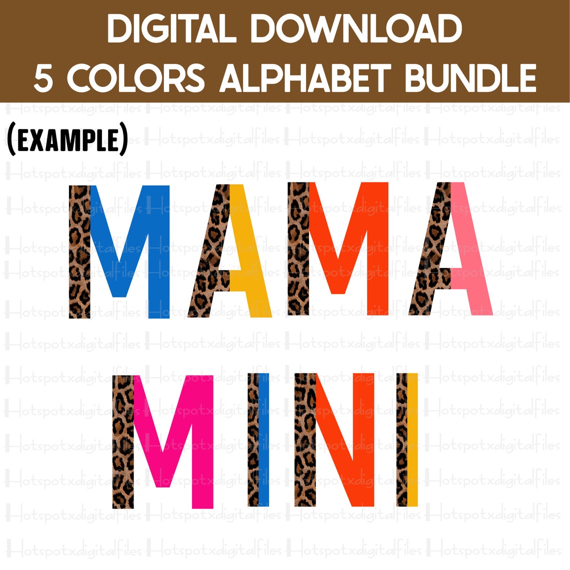 Half Leopard Alphabet Bundle PNG Leopard Alphabet Letters 5 - Etsy
